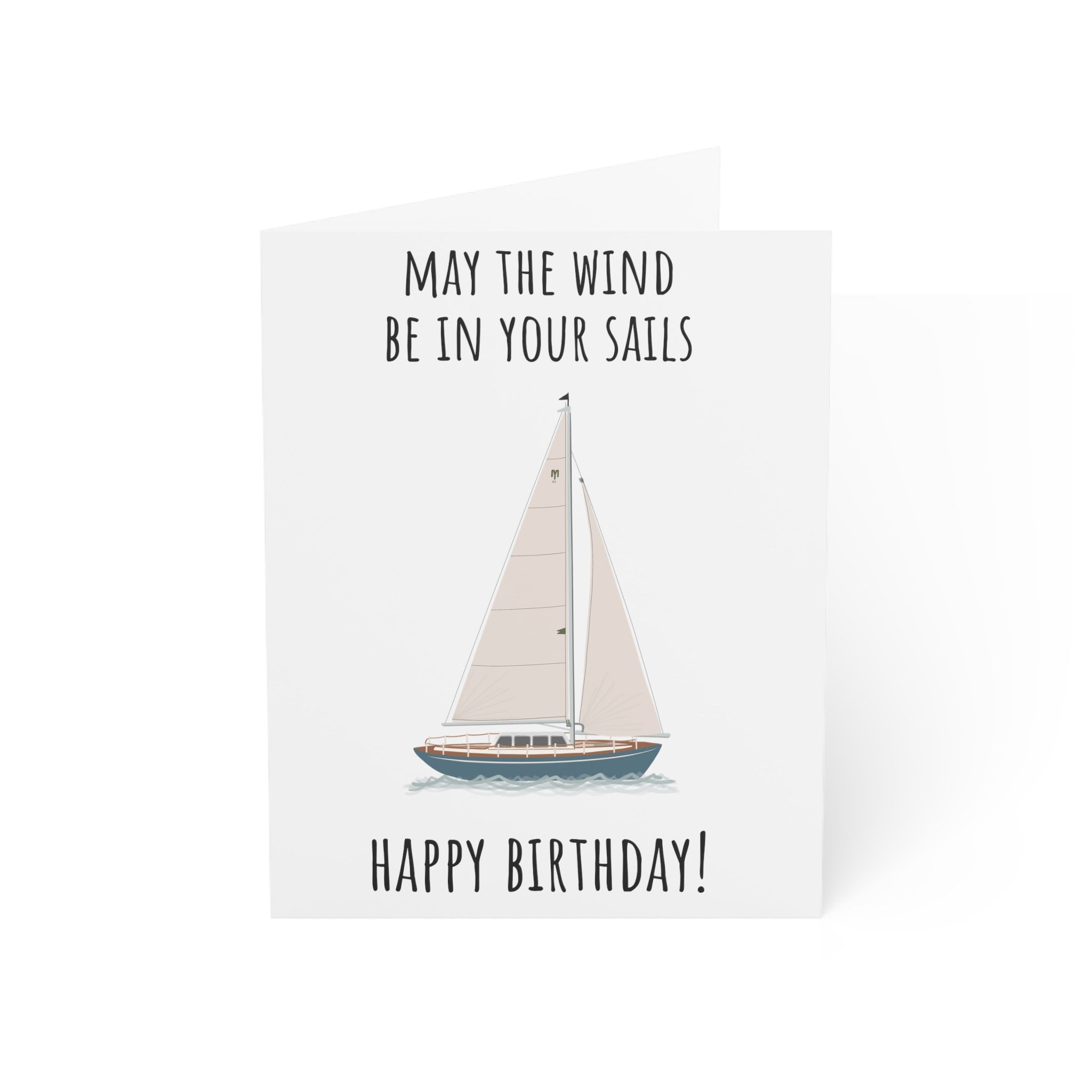 Sailing Birthday Card Nautical Bday Card Boat Owner Birthday Funny Card ...