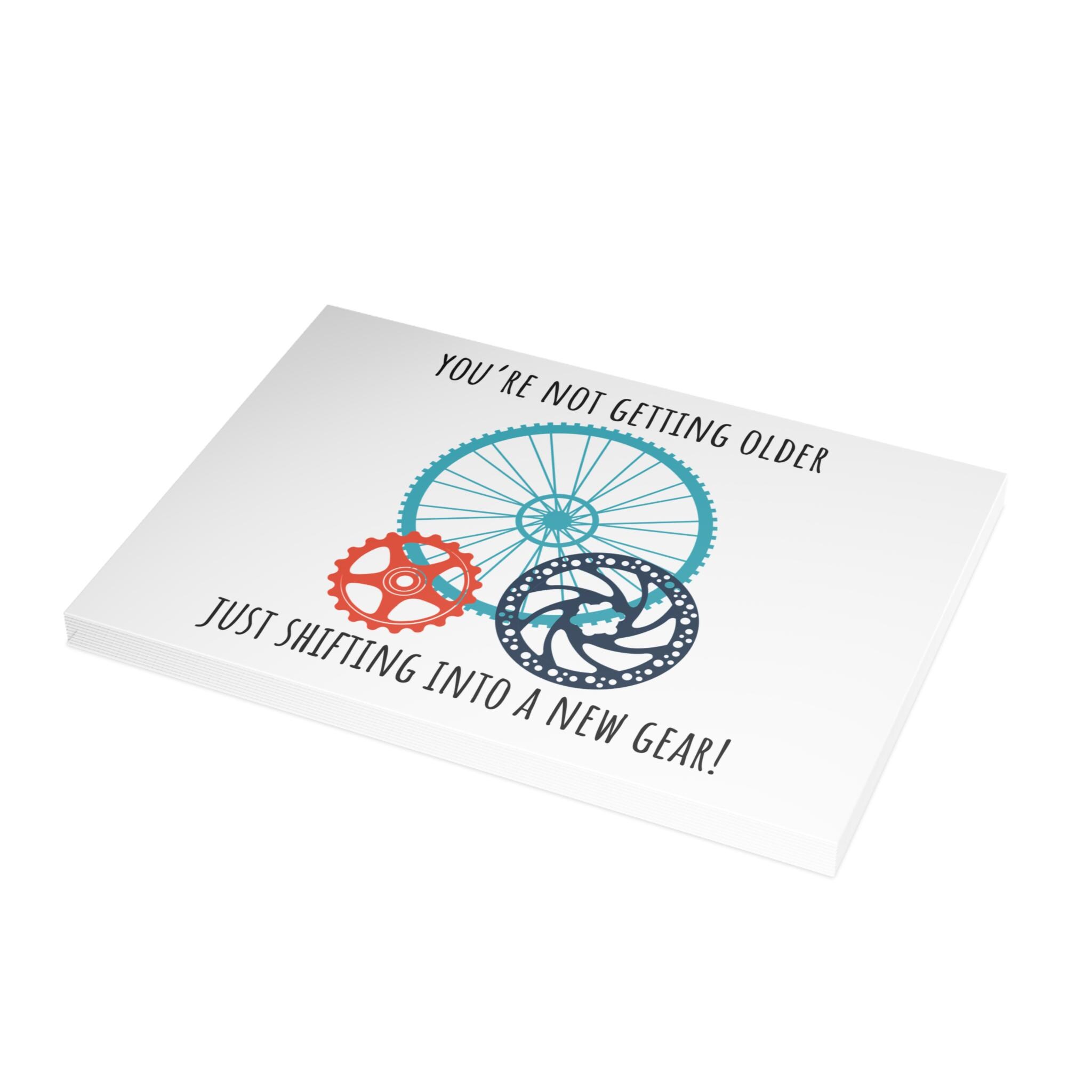 Cycling Birthday Card Shifting Gears Bicycle Birthday Bike Lover Card ...