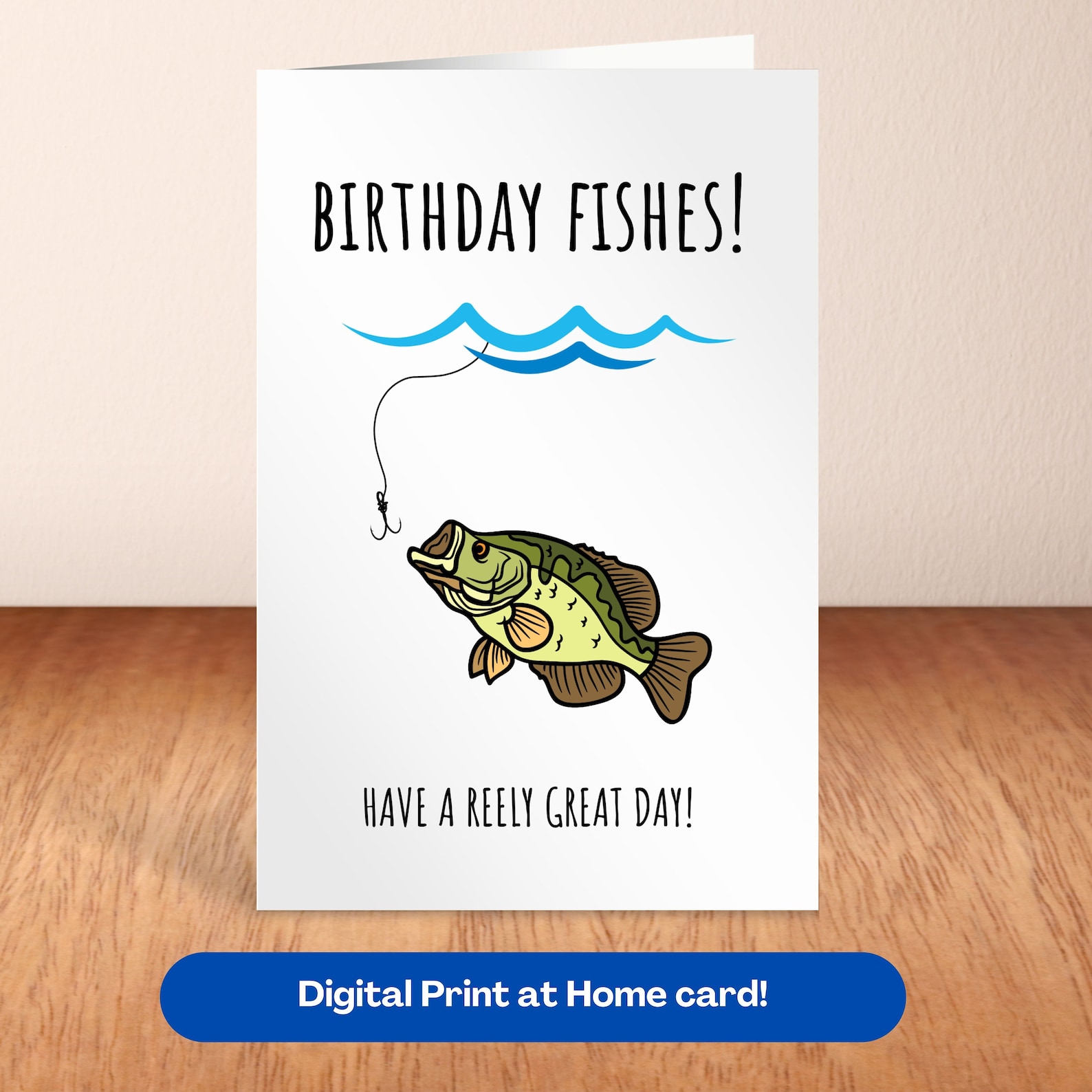 Fisherman Birthday Printable Birthday Card Mens Fishing Card Fish Lover ...