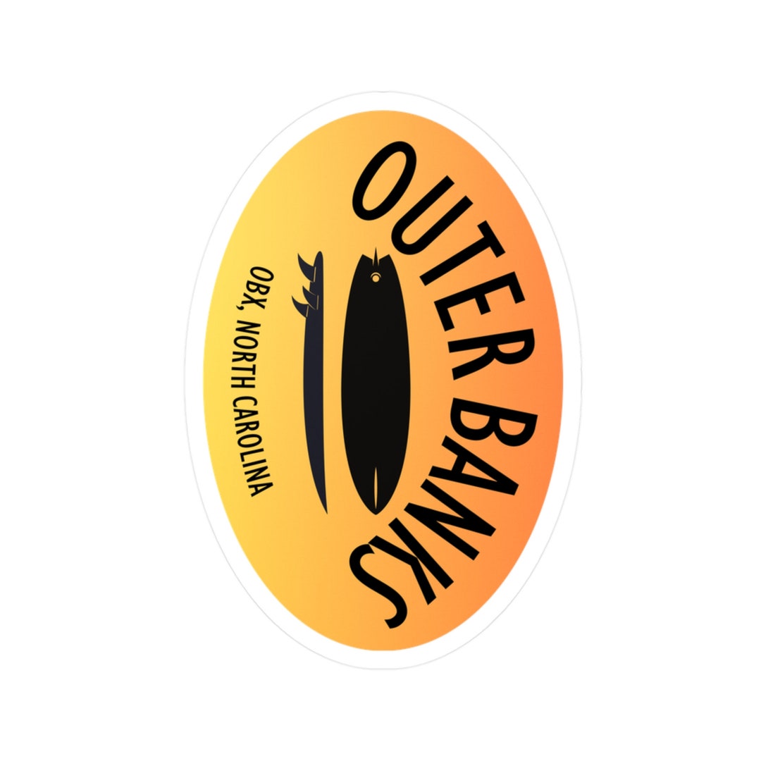 OBX Surfing Sticker Outer Banks Decal Surfer Sticker Outerbanks Laptop ...