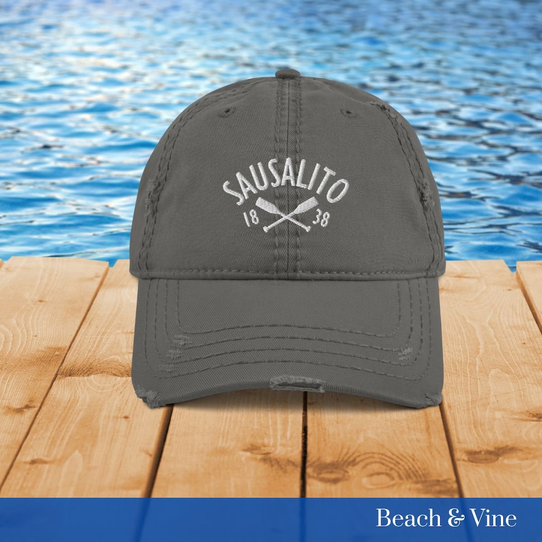 Sausalito Hat Distressed Style With Embroidery Sausalito Gift Marin ...
