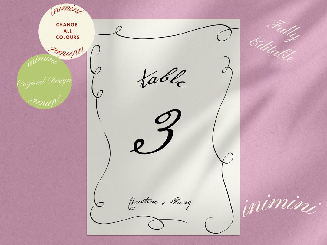 RECEPTION TABLE NUMBERS Template Wedding Table Seating Chart ...