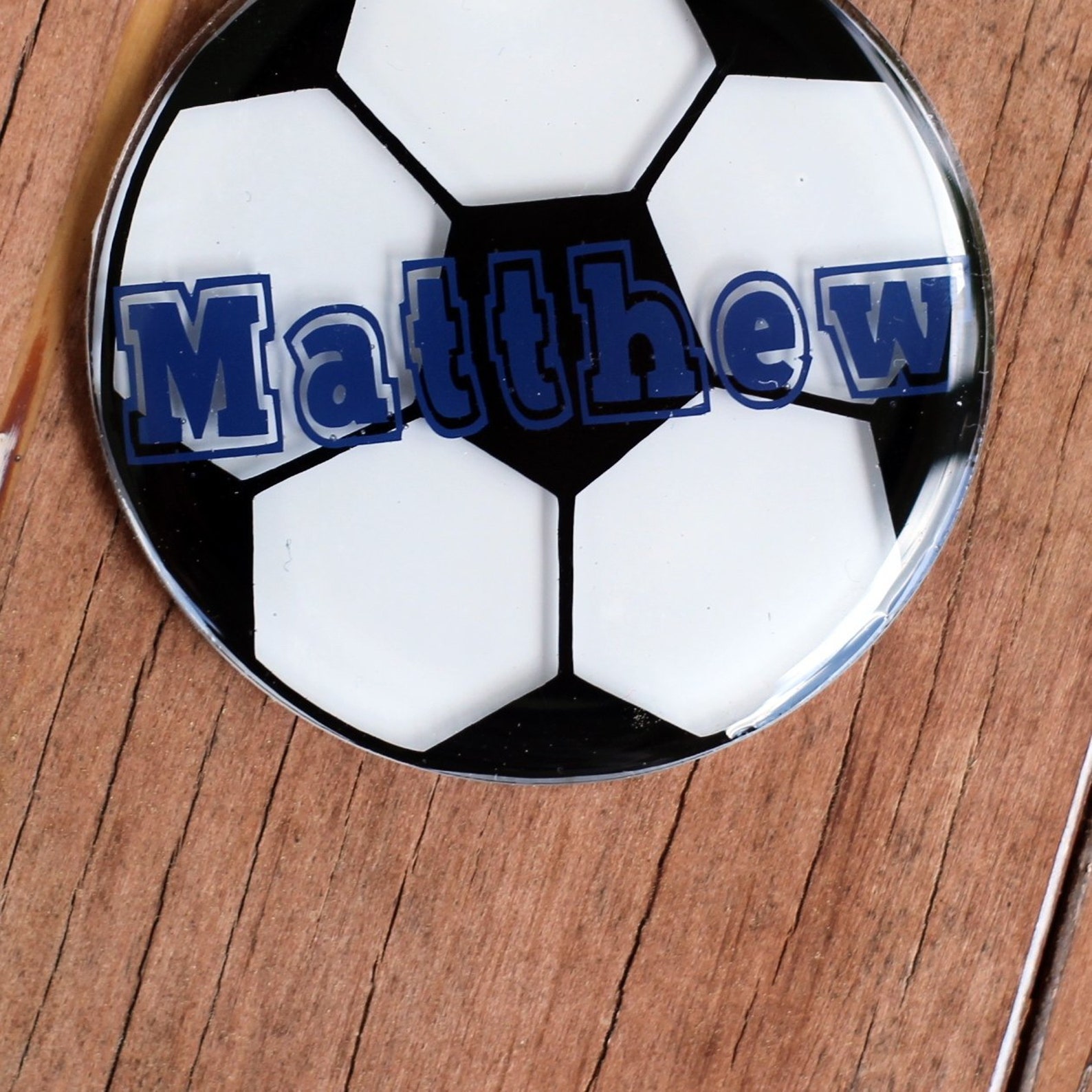 Personalized Soccer Name Keychains, Round Soccer Key Chains, Custom Key ...