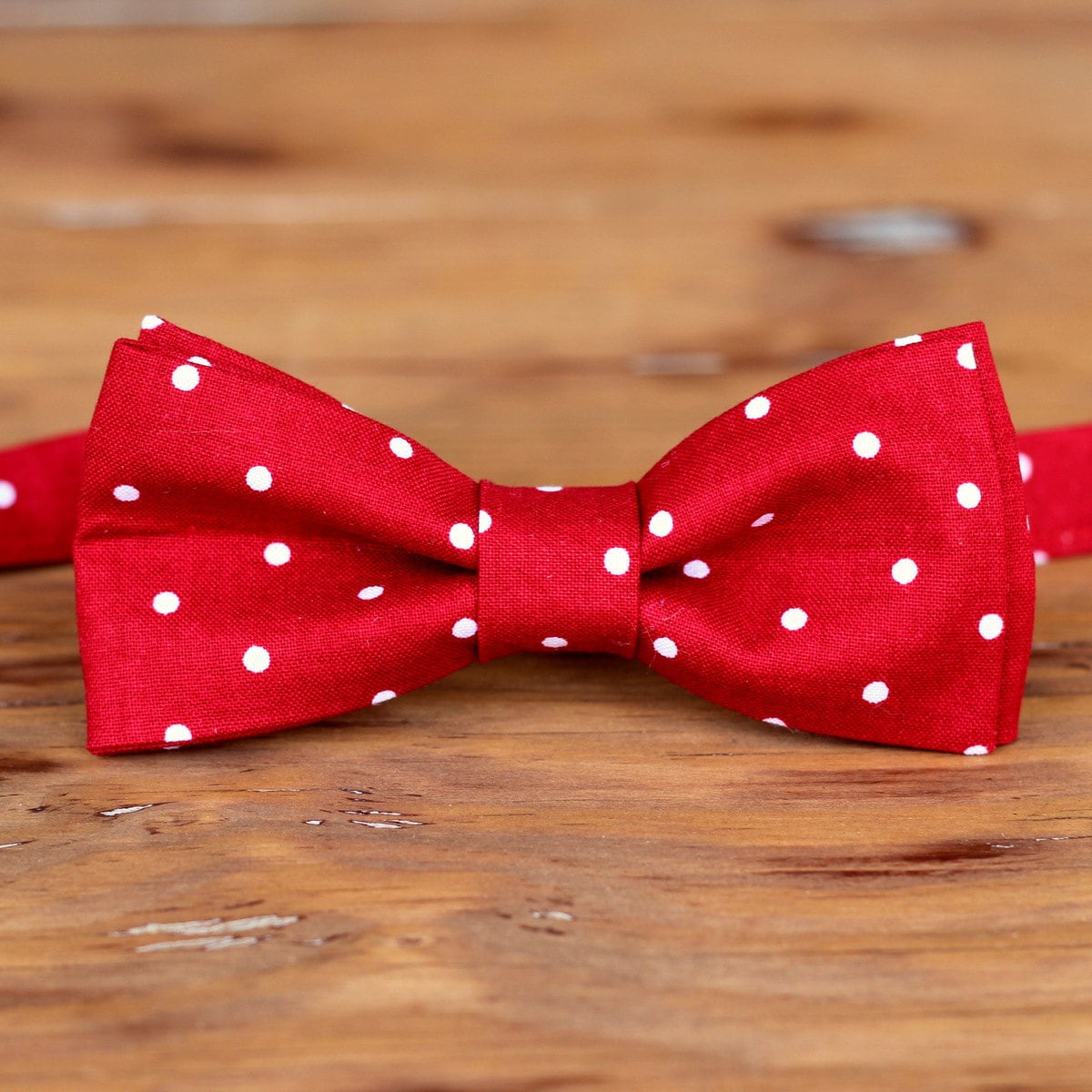 Boys Red Bow Tie, Red White Dot Cotton Bowtie for Boys, Infant Toddler ...
