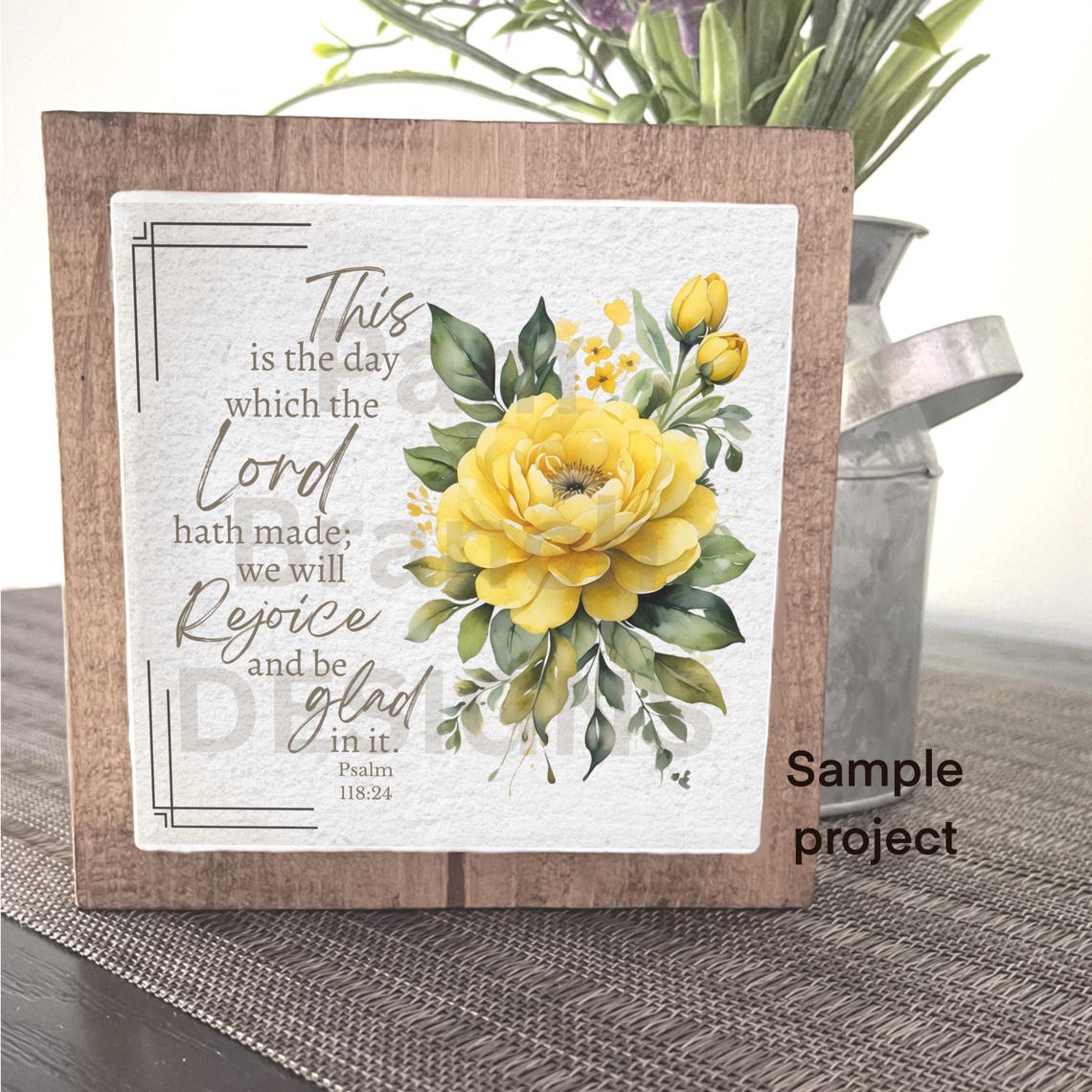 Yellow Flowers Religious Rice Paper for Decoupage, Bible Verse D159 - Etsy