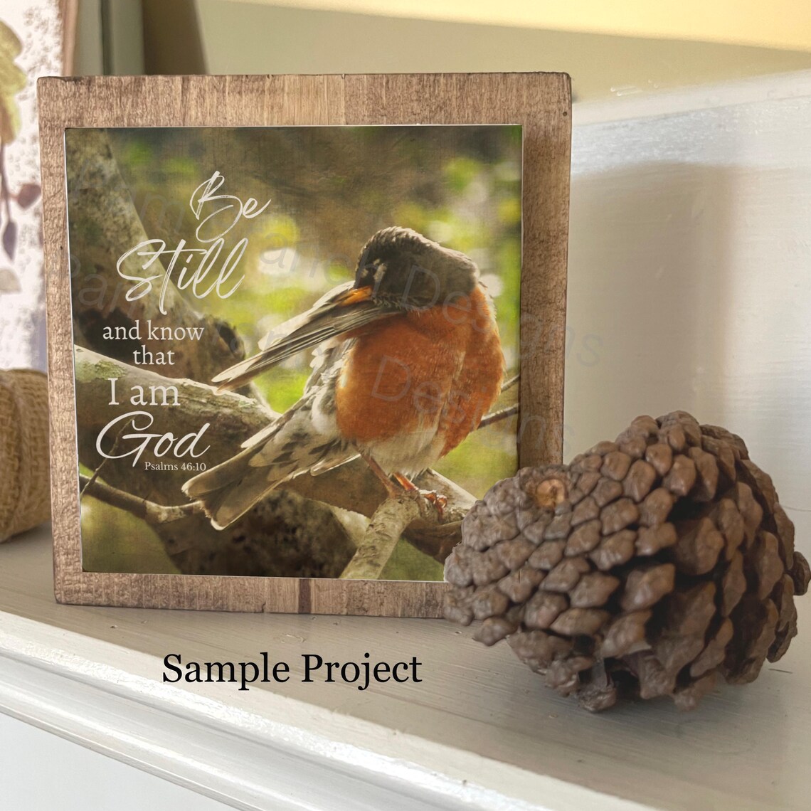 Robin Decoupage Sheet, "be Still and Know That I Am God." Bible Craft ...