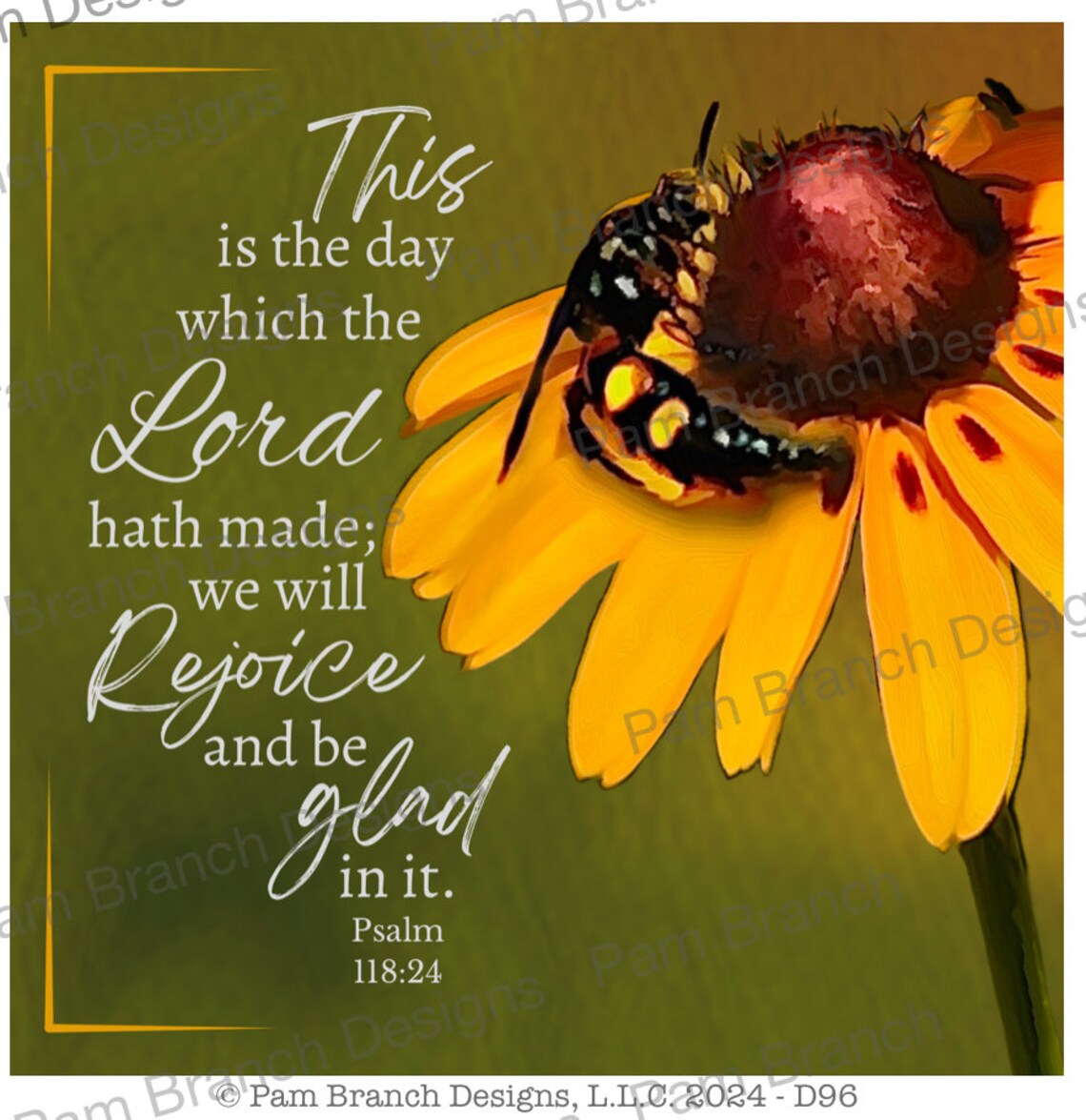 Decoupage Paper, Black-eyed Susan With Bible Verse, Rice Paper, "this ...