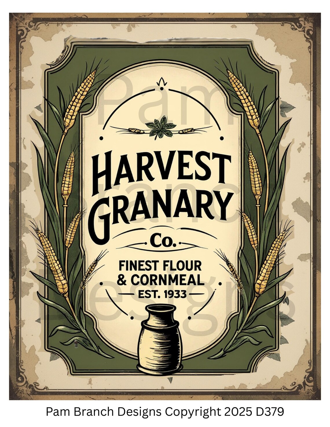 Vintage Harvest Granary Rice Paper, Farmhouse Kitchen Decoupage (2 ...