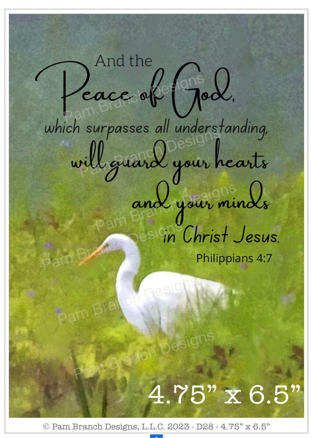 Rice Paper - “and the Peace of God,…” Great Egret, Decoupage Paper, D28 ...