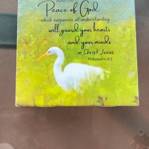 Rice Paper - “and the Peace of God,…” Great Egret, Decoupage Paper, D28 ...