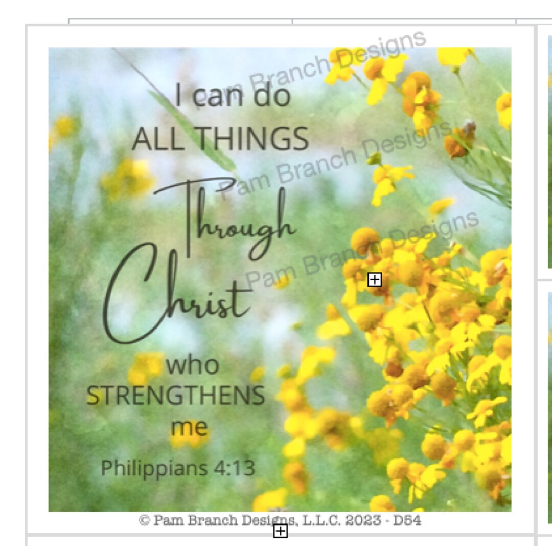 Rice Paper With the Bible Verse, "i Can Do All Things Through Christ ...