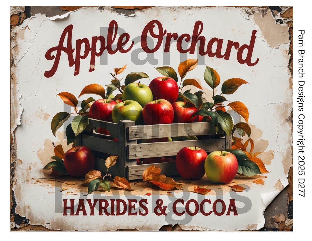 Rice Paper for Fall Decoupage Project – Apple Orchard, Hayrides and ...