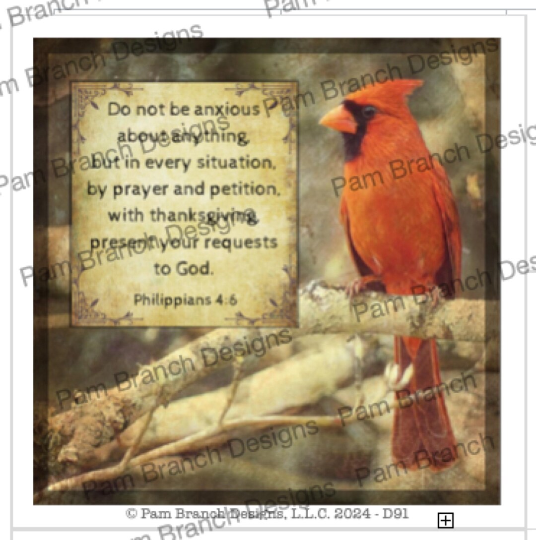 Cardinal Rice Paper: Vintage Bible Verse Decoupage Sheet D91 - Etsy