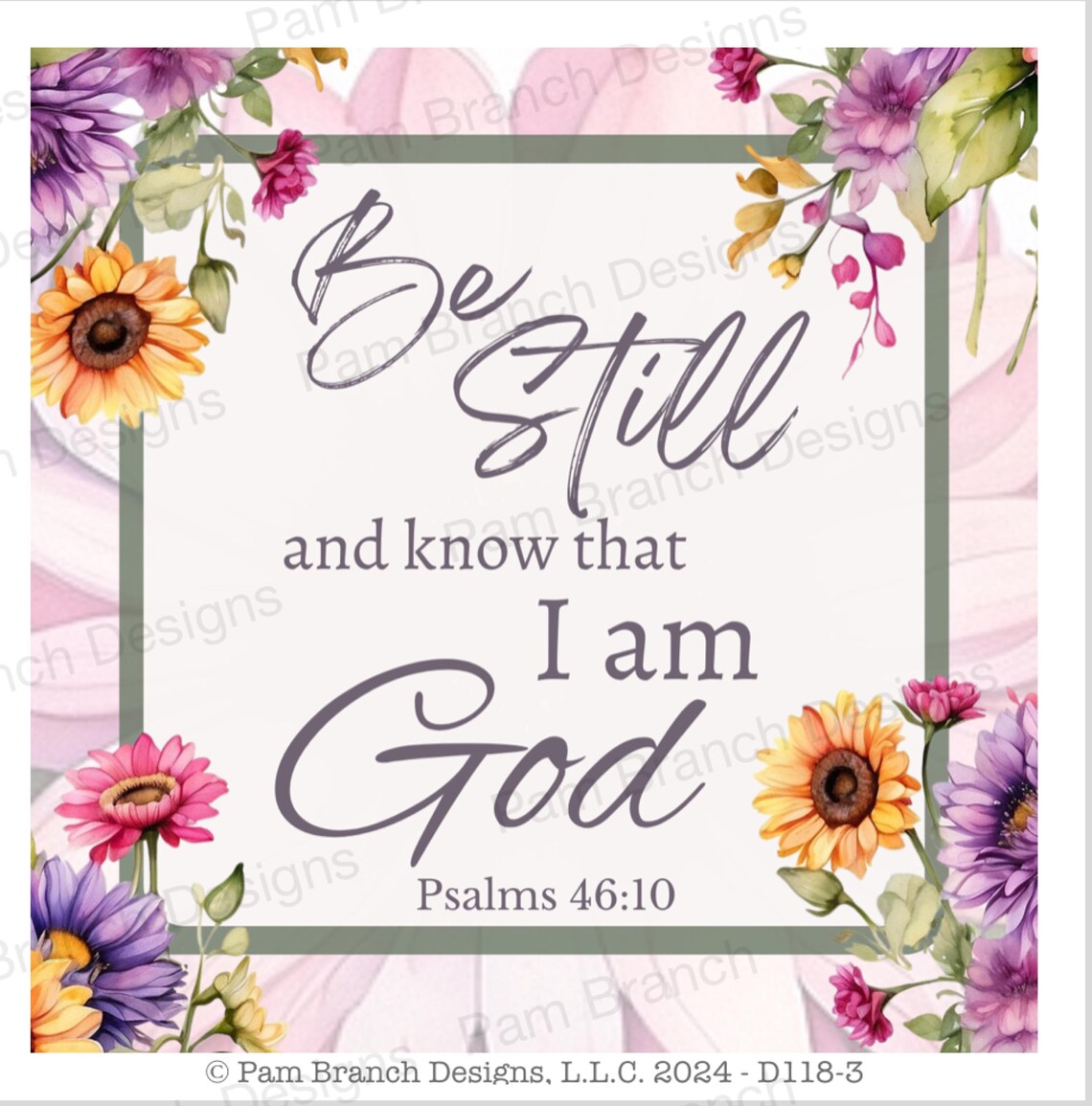 Rice Paper for Decoupage, Be Still Bible Verse and Florals, Alternative ...