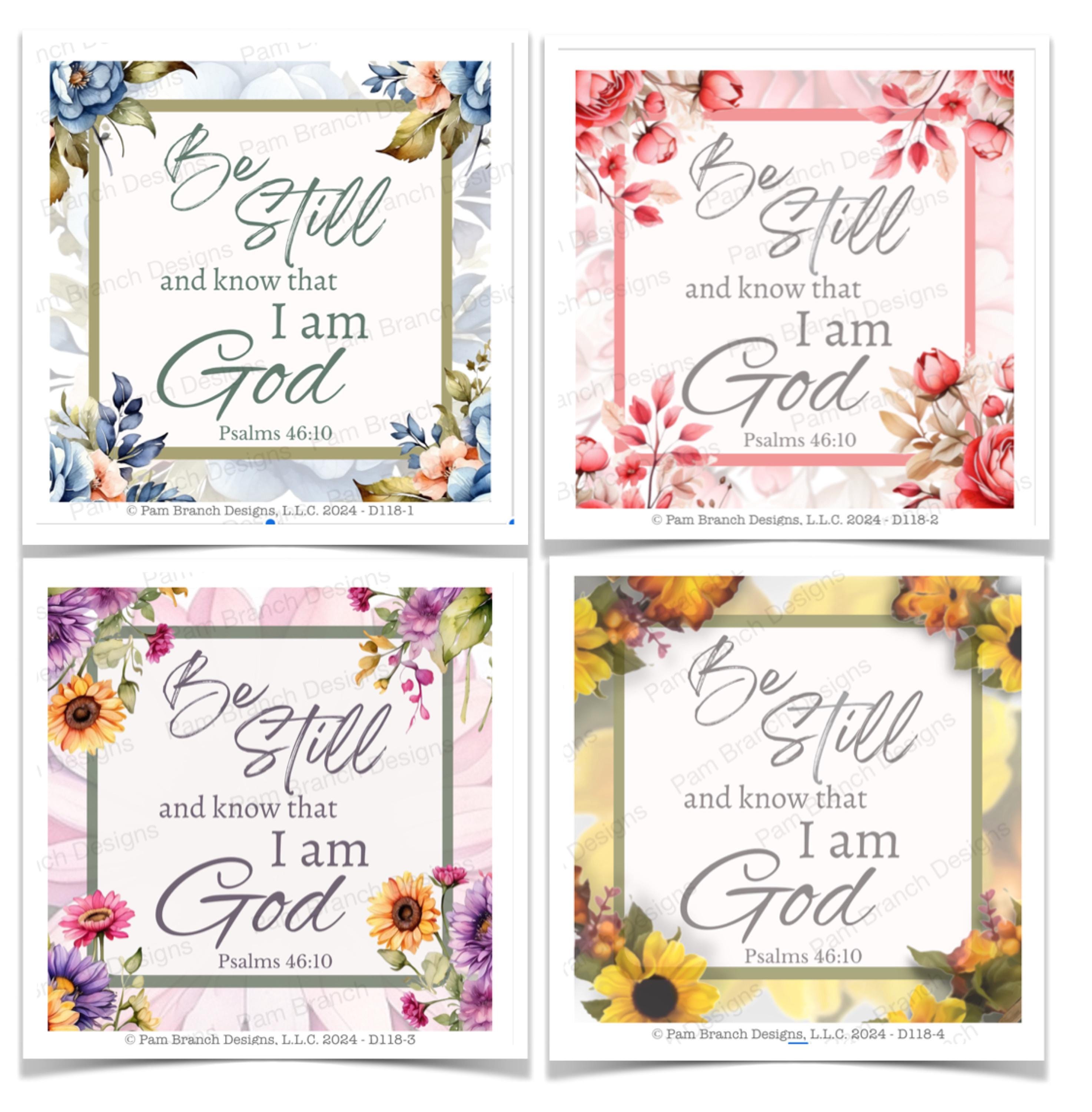 Rice Paper for Decoupage, Be Still Bible Verse and Florals, Alternative ...