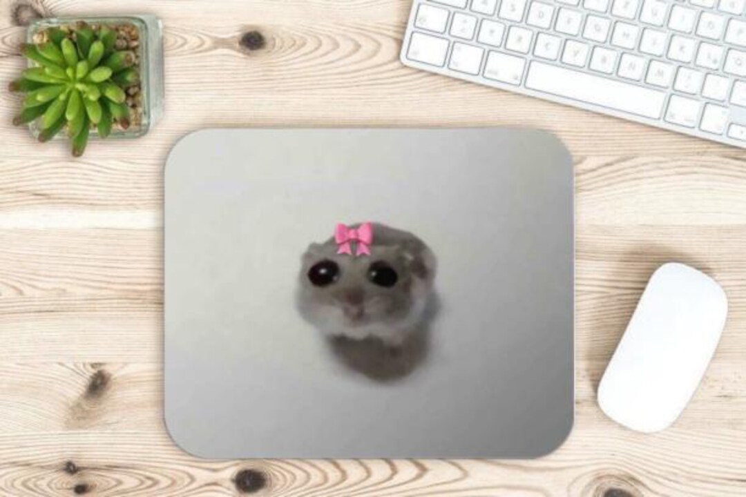 SAD HAMSTER Cute Mouse Pad - Etsy