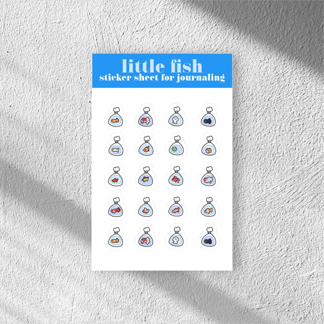 Cute Little Fish Stickers Sheet for Journaling - Etsy