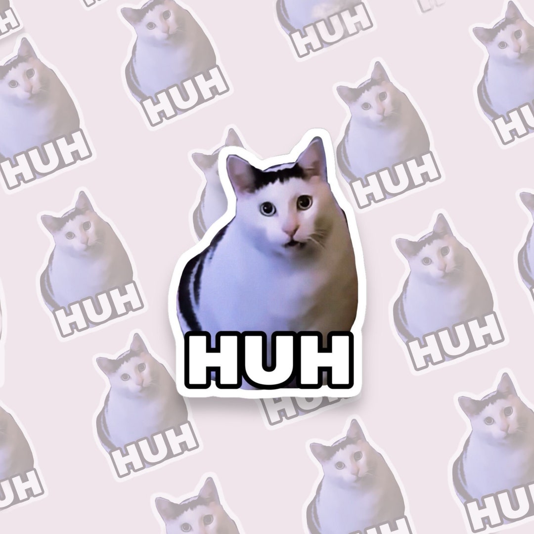 Stikers Famous Viral Cat HUH Meme - Etsy