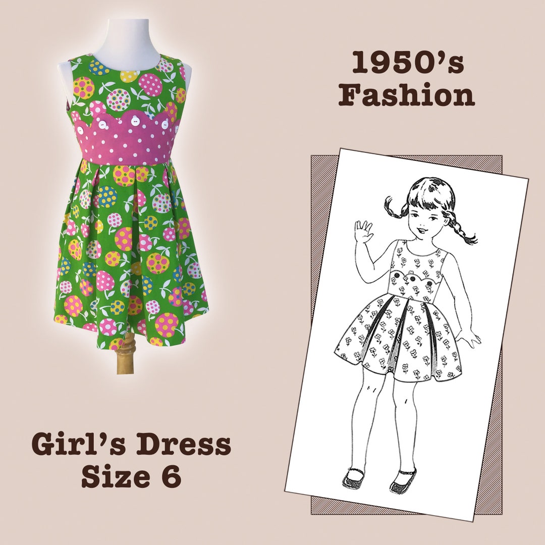 Cherry Pop Girls Vintage Style Sundress Size 6/7 - Etsy