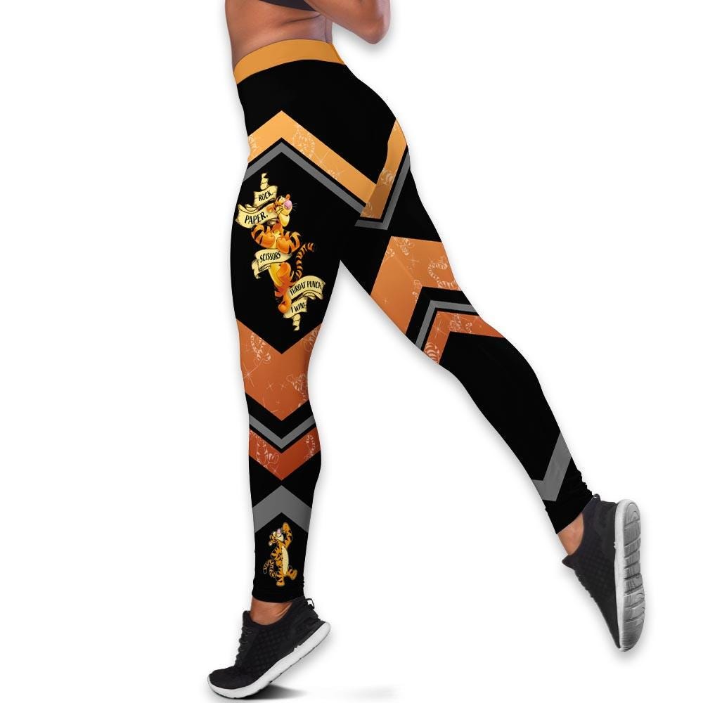 Custom Tigger Hoodie and Leggings, Rock Paper Scissors Throat Punch I ...