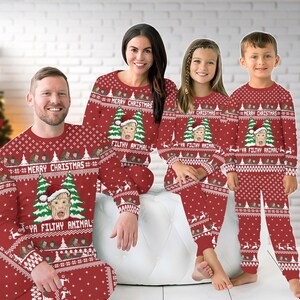 Home Alone Movie Family Matching Christmas Pajamas, Kevin Meme Pajama ...