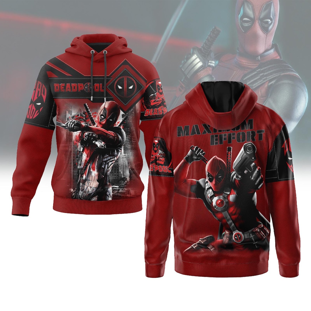 Deadpool Hoodie, Deadpool Sweatshirt, Deadpool Shirt, Deadpool Zip ...