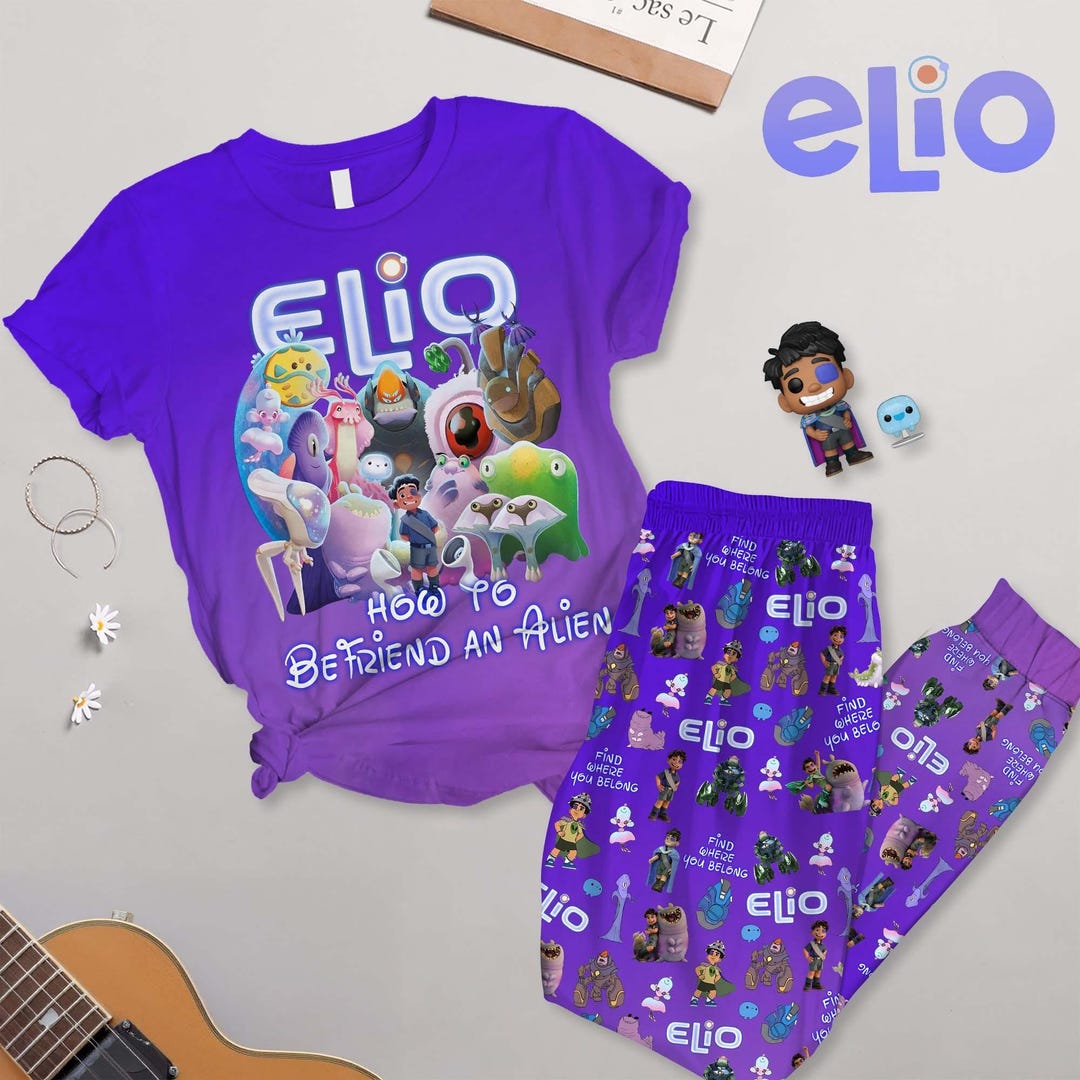 Disney Pixar Elio Characters T-shirt and Pants, Elio Olga Glordon ...