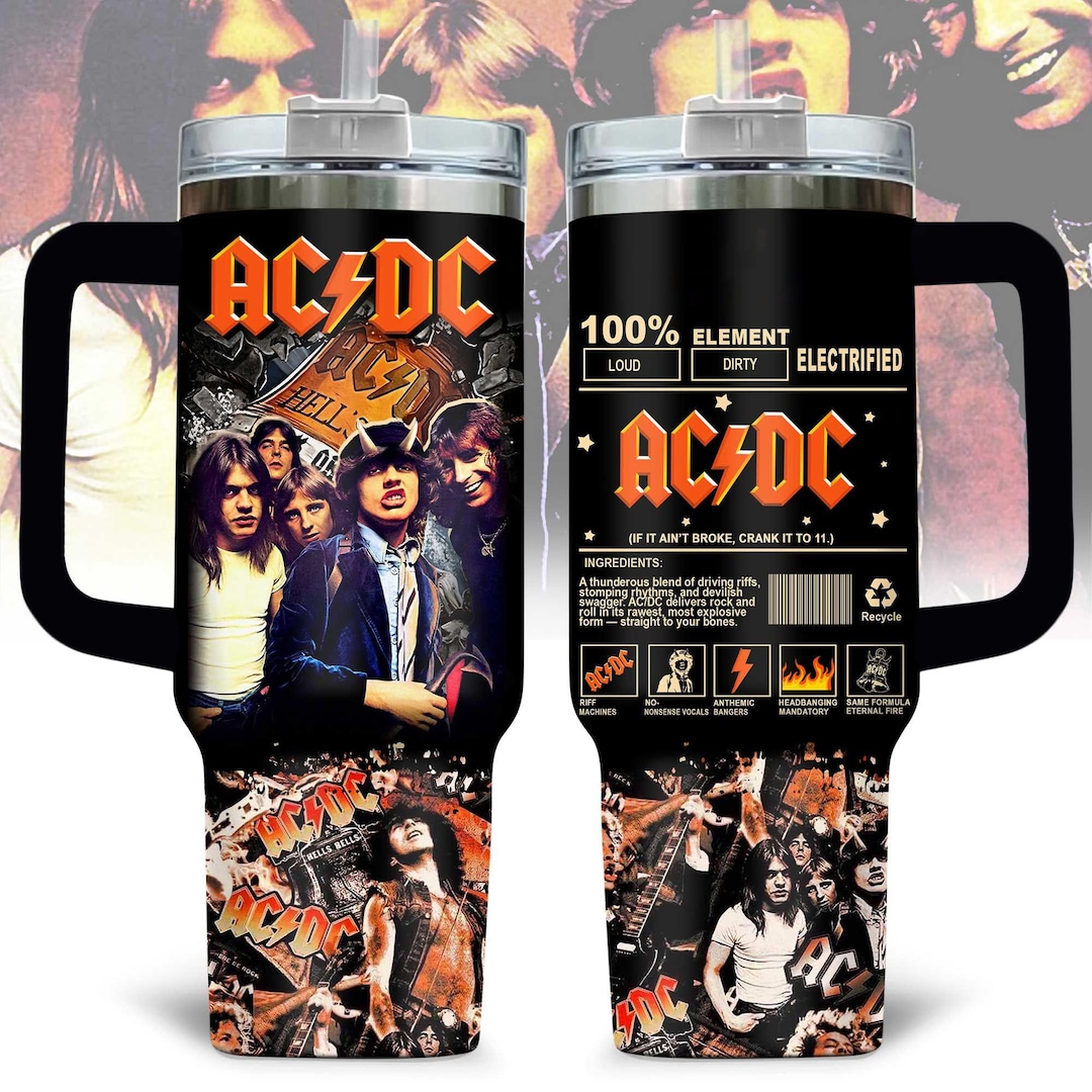 Vaso Power Up Tour 2025 de AC/DC, Vaso de música rock, Vaso de gira musical 2025, Vaso Pwr Up ...
