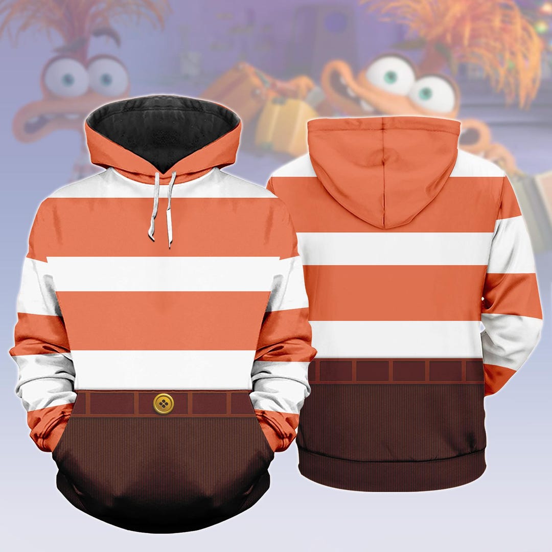 Anxiety Hoodie, Inside Out Inspired Costume, Emotion Cosplay, Pixar Fan ...
