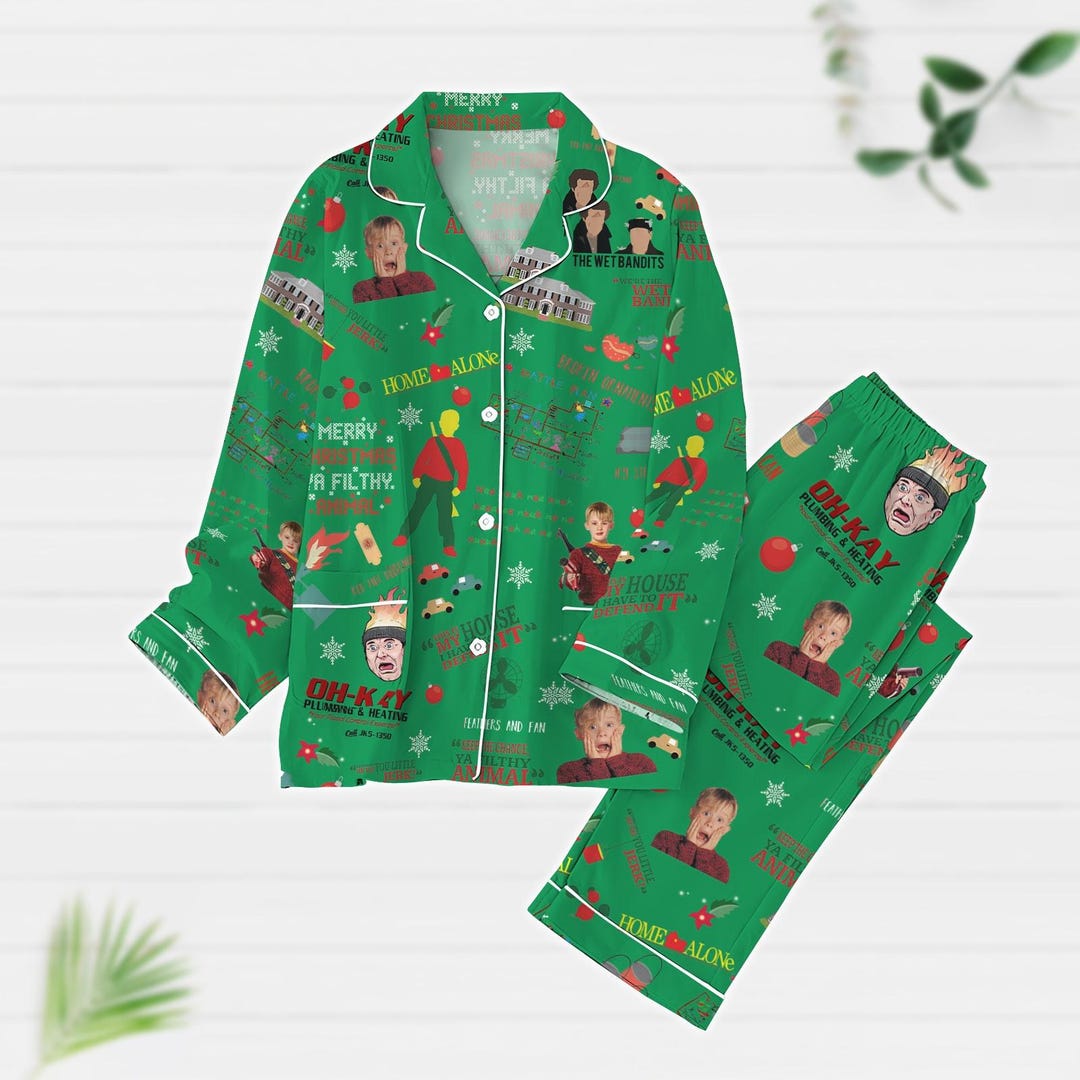 Christmas Home Alone Movie Pajamas Set, Kevin Mccallister Pajamas, 90s ...