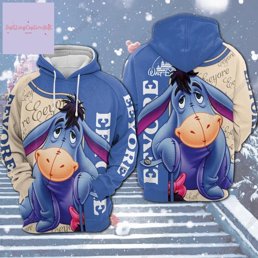 Eeyore Hoodie, Eeyore Zip Hoodie, Eeyore Shirt, Winnie the Pooh Hoodie ...