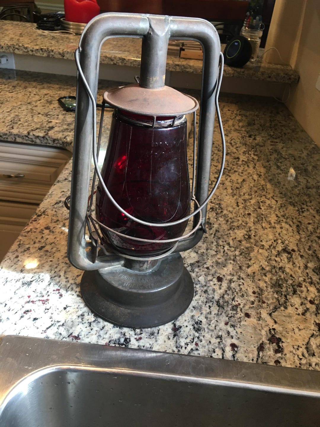 Vintage Defiance Lantern No. 0 Perfect With Red Dietz Fitzall Globe ...