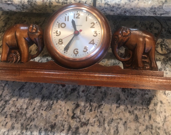 PERFECT! Completely Restored 1939'S SESSIONS Carved Elephants Art Deco ...