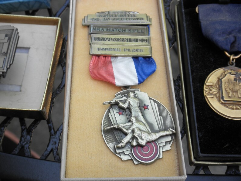 Set of 11 Vintage RIFLE MEDALS 1930s 1940s 1950s and 1960s Sharp ...