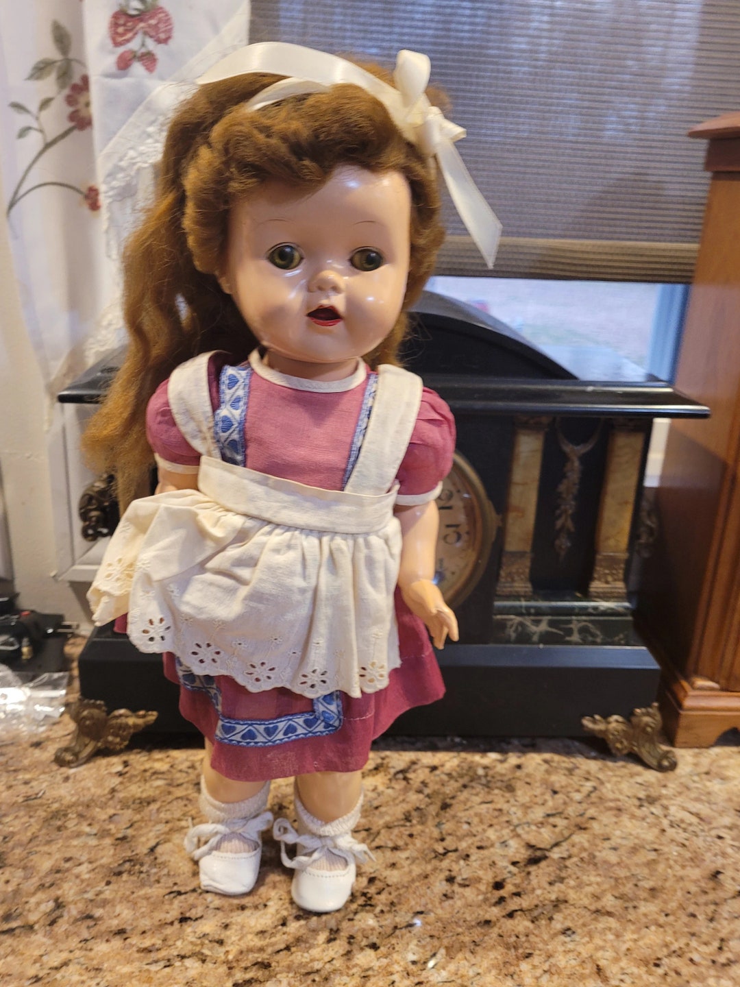 1950's 16" Ideal Doll SAUCY WALKER Original Dress Outfit - Red Blue ...