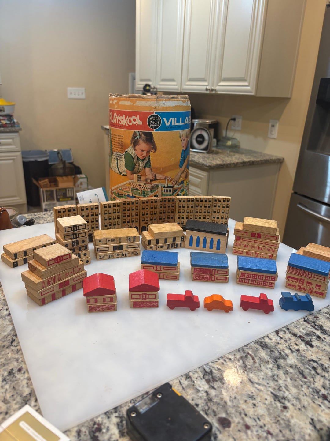 Vintage - Playskool Village - 1971 No. 310 City Highrise Lot - 62 ...