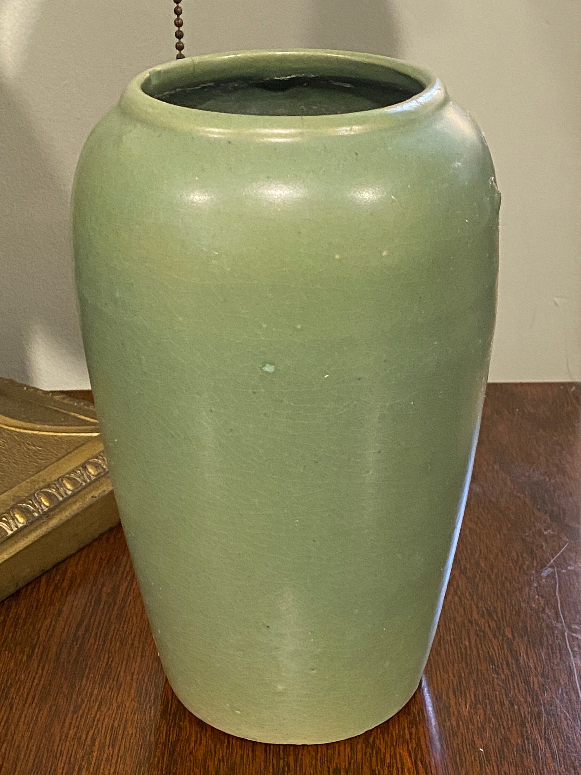 Vintage Early 1900'S Matte Green Art Pottery Vase TECO Style Arts and ...