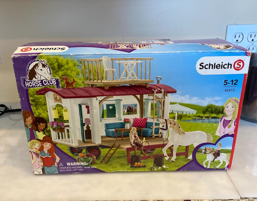 Schleich 42415 Caravan Wagon for Secret Meetings Set Horse Toy 2018 ...