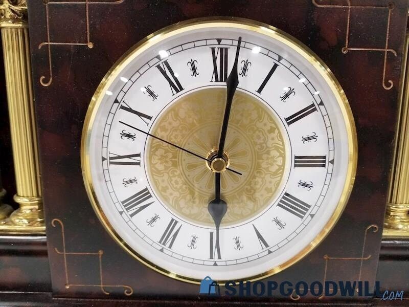 REPRODUCTION Luxury Adamantine Mantle Clock Circa 1900's Traditional ...