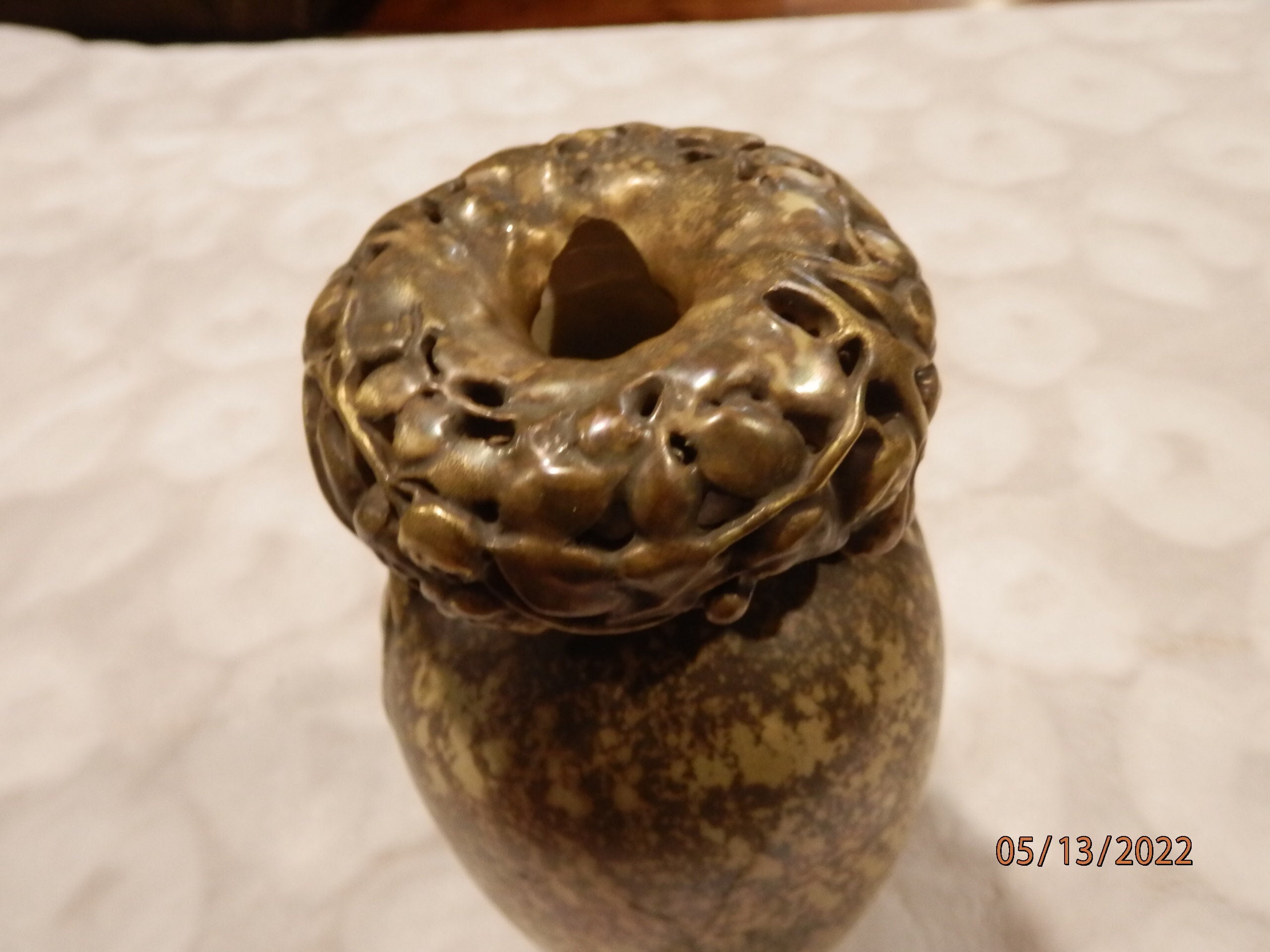 X-rare Art Nouveau Turn-teplitz Austria Amphora Vase With Applied Fruit ...