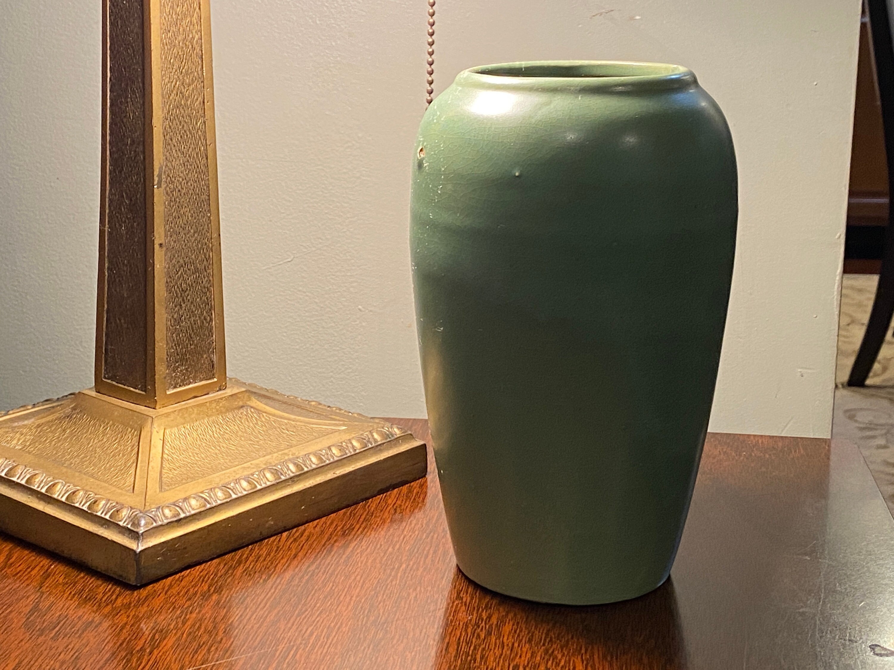 Vintage Early 1900'S Matte Green Art Pottery Vase TECO Style Arts and ...