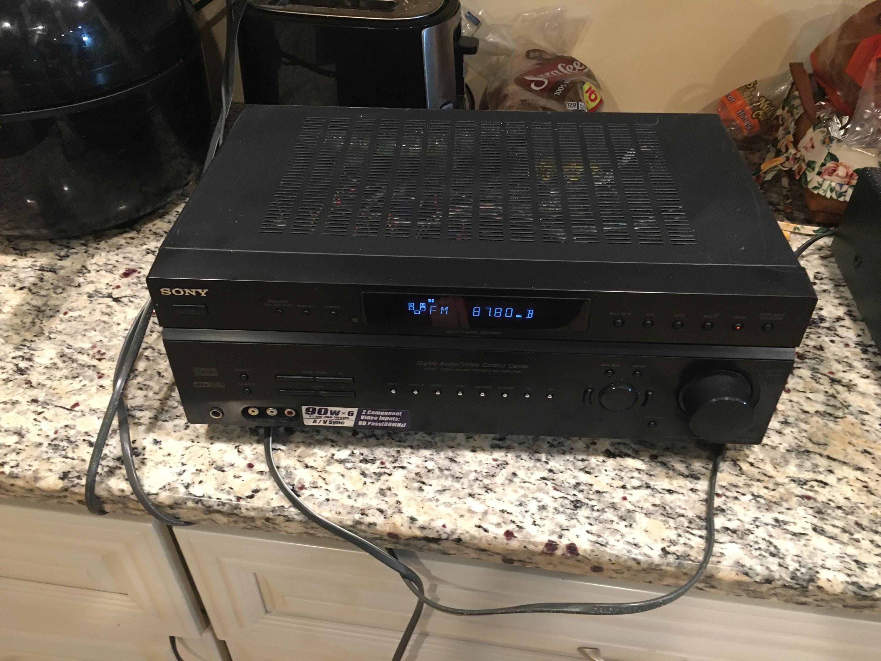 SONY A/V RECEIVER - STR-DE598 6.1 Channel Surround Sound Receiver Am Fm ...