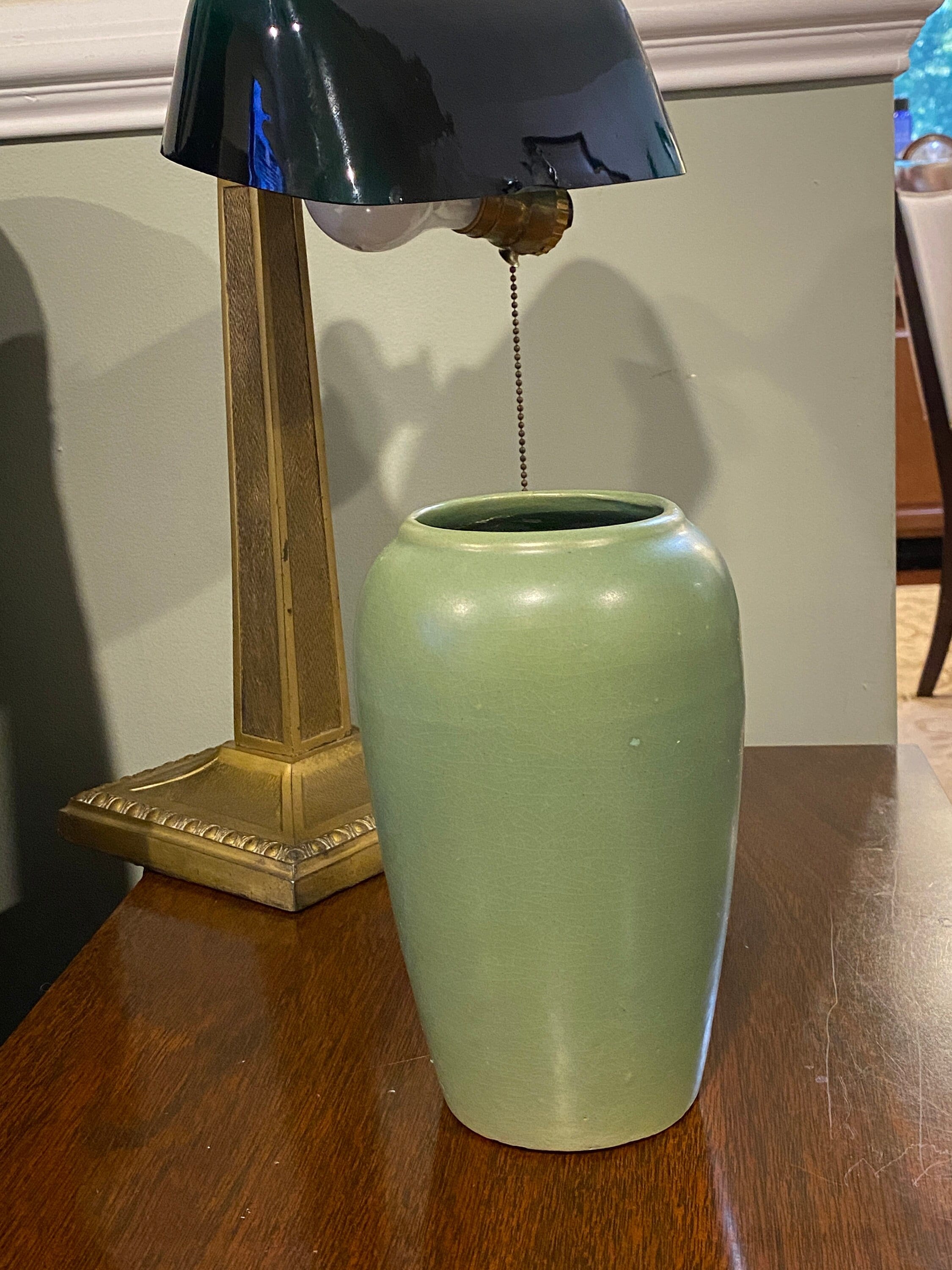 Vintage Early 1900'S Matte Green Art Pottery Vase TECO Style Arts and ...