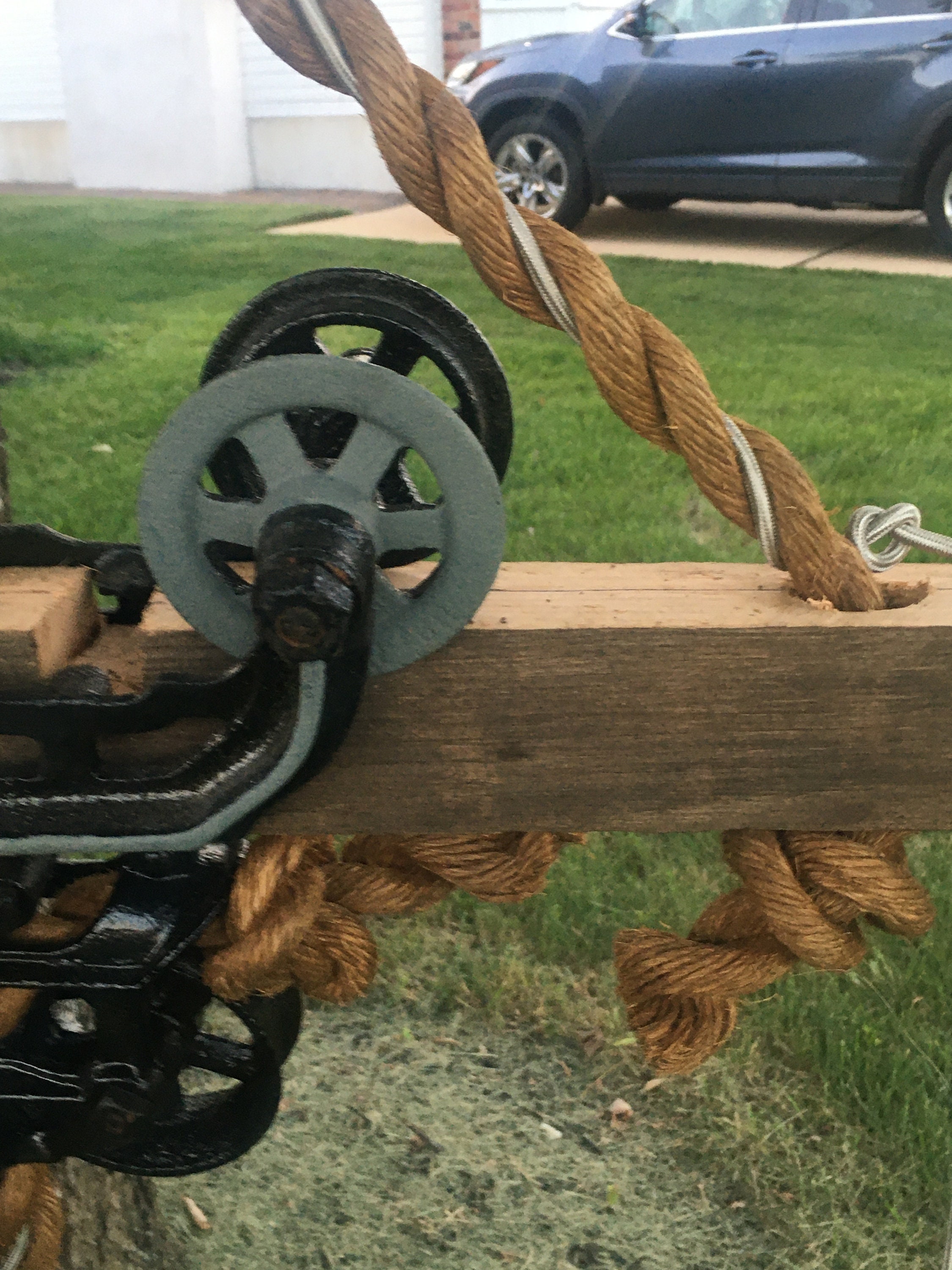 Antique RUSTIC FARMHOUSE Hay Trolley Chandelier Industrial, Kitchen ...