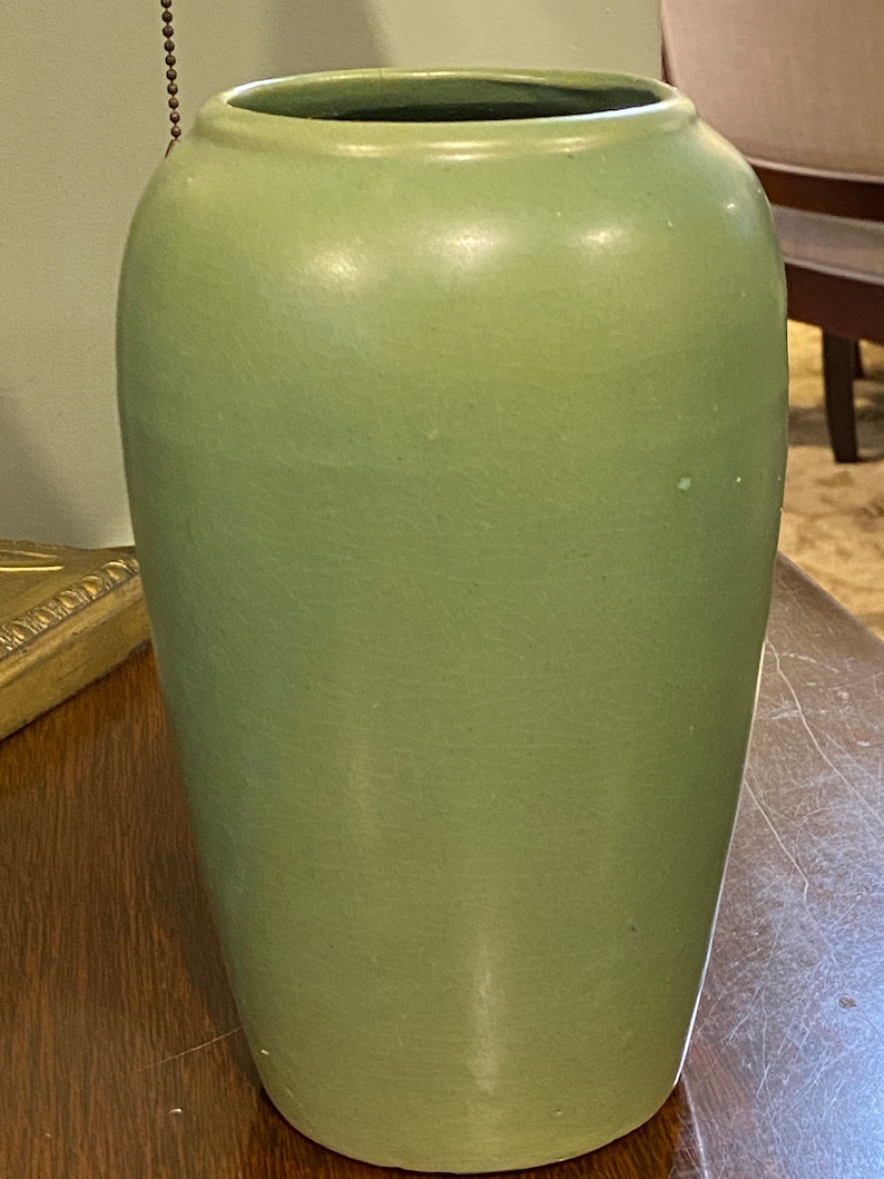 Vintage Early 1900'S Matte Green Art Pottery Vase TECO Style Arts and ...