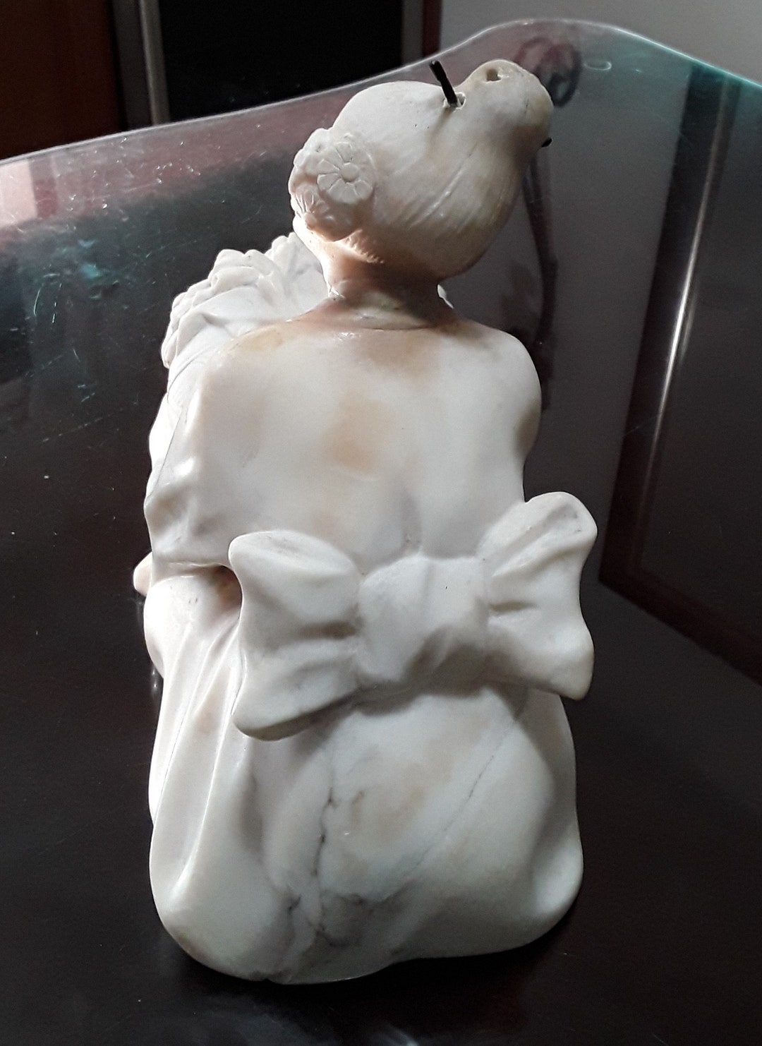 Carved Stone Geisha Statue Marble Alabaster Geisha Sculpture Marble ...
