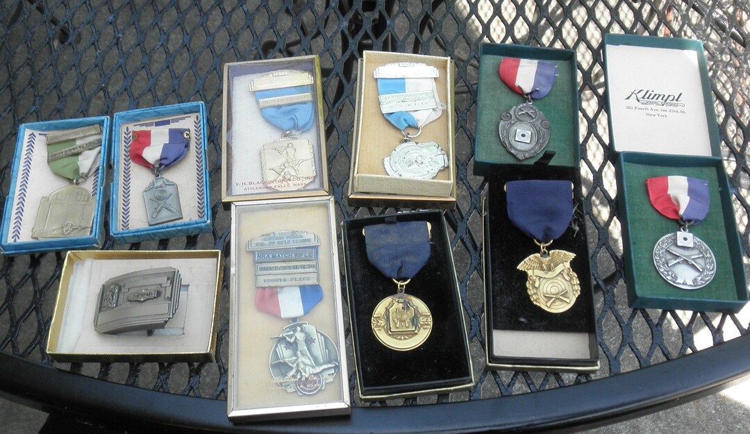 Set of 11 Vintage RIFLE MEDALS 1930s 1940s 1950s and 1960s Sharp ...