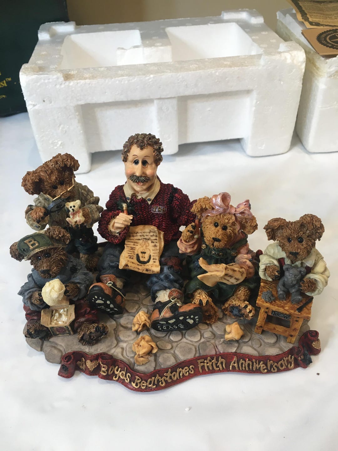 MIB 1998 Boyds Bears, Bearstone Collection, Limited Edition 5th Fifth ...