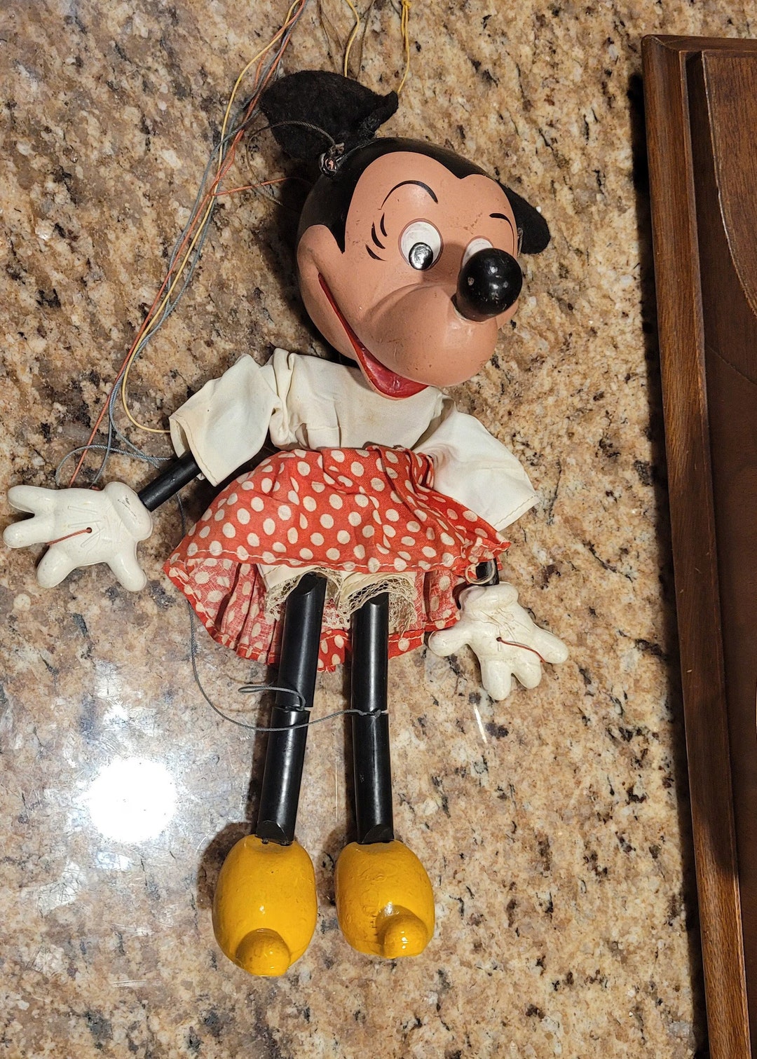 RARE! Vintage Pelham Walt Disney Minnie Mouse String Puppet Marionette ...