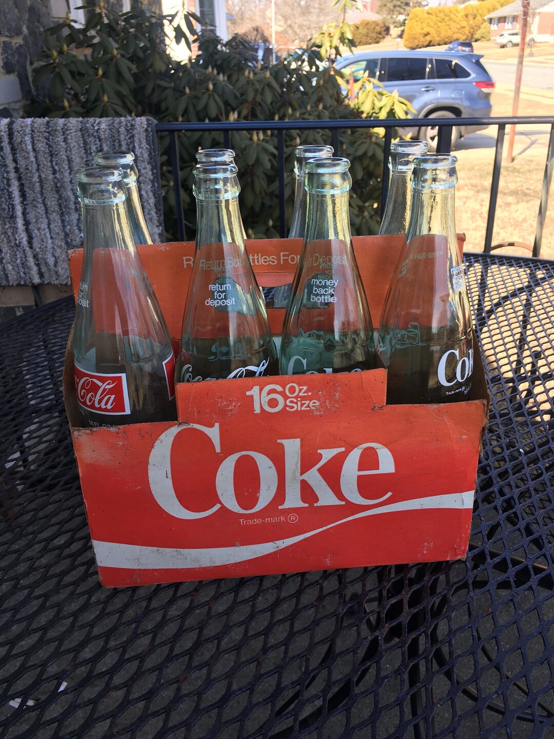 8 Pack COCA COLA Green Glass Bottles, 16 Oz PINT With Carton - Coke ...